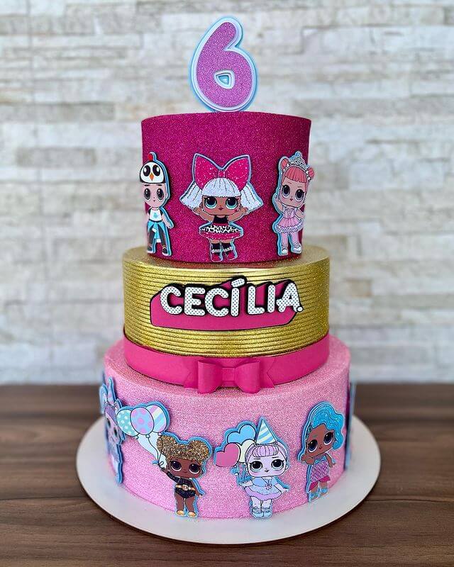 Bolo LOL surprise: 55 modelos para te inspirar - Bolo Guaraná