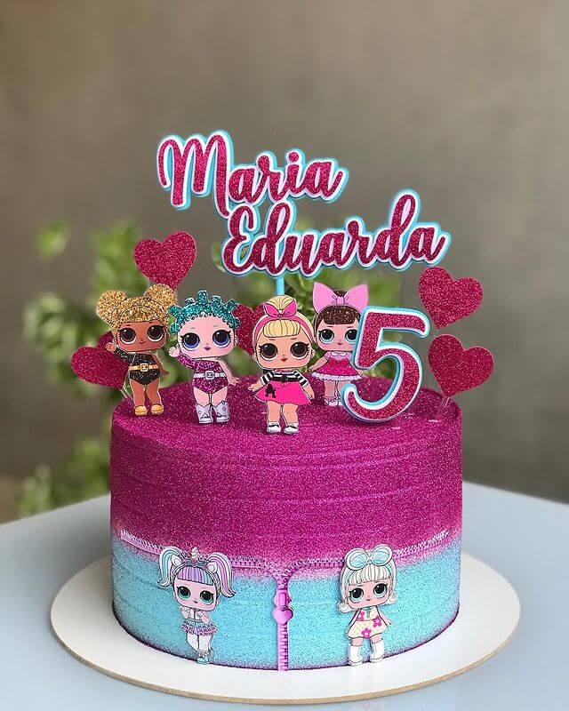 Bolo LOL surprise: 55 modelos para te inspirar - Bolo Guaraná