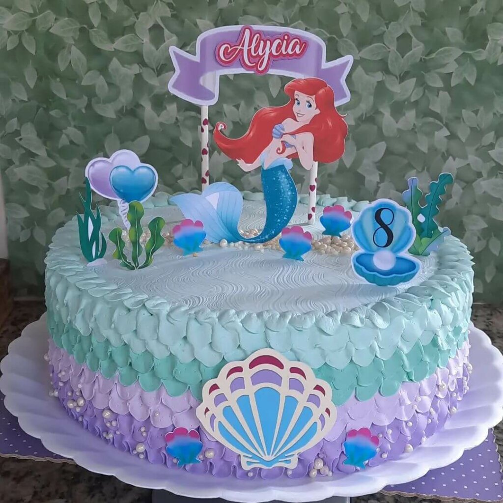 Bolo Pequena Sereia: +45 modelos superfofos - Bolo Guaraná