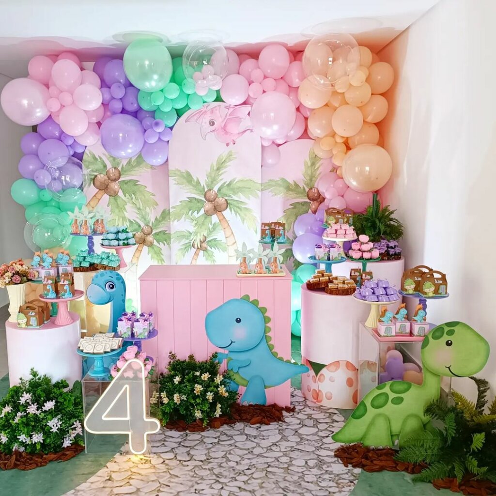 Festa Dinossauro Rosa: 22 ideias fofas e divertidas - Bolo Guaraná