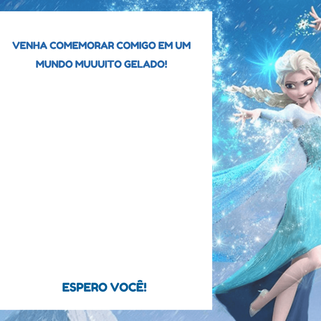 Convite da Frozen: 10 modelos gratuitos e editáveis - Bolo Guaraná