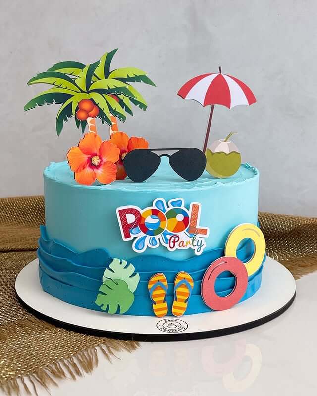 Pool Party menino: +25 ideias para o próximo verão - Bolo Guaraná