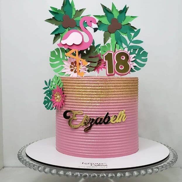 Bolo Flamingo: ideias para transformar sua festa - Bolo Guaraná