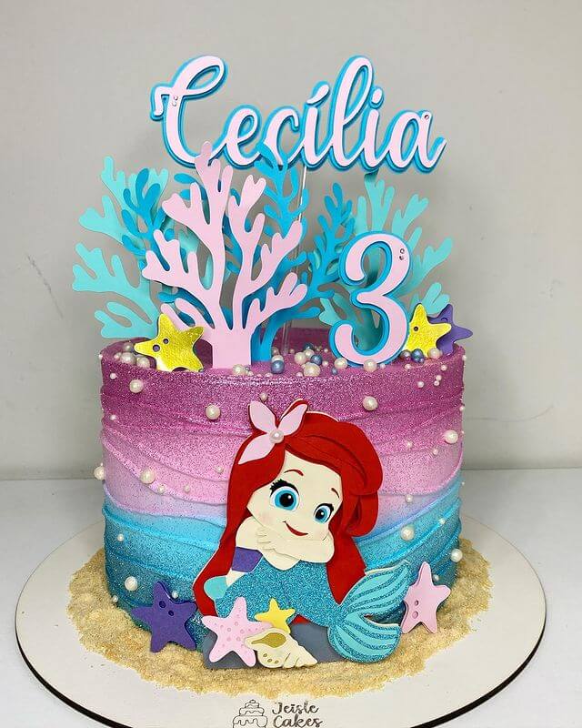 80 ideias para o seu Bolo Pequena Sereia - Bolo Guaraná