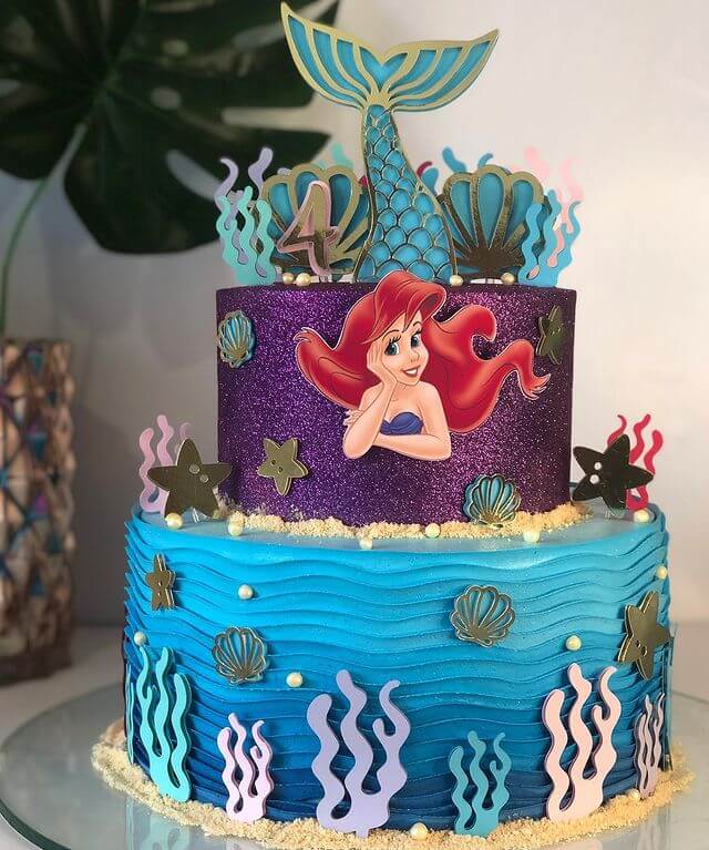 80 ideias para o seu Bolo Pequena Sereia - Bolo Guaraná