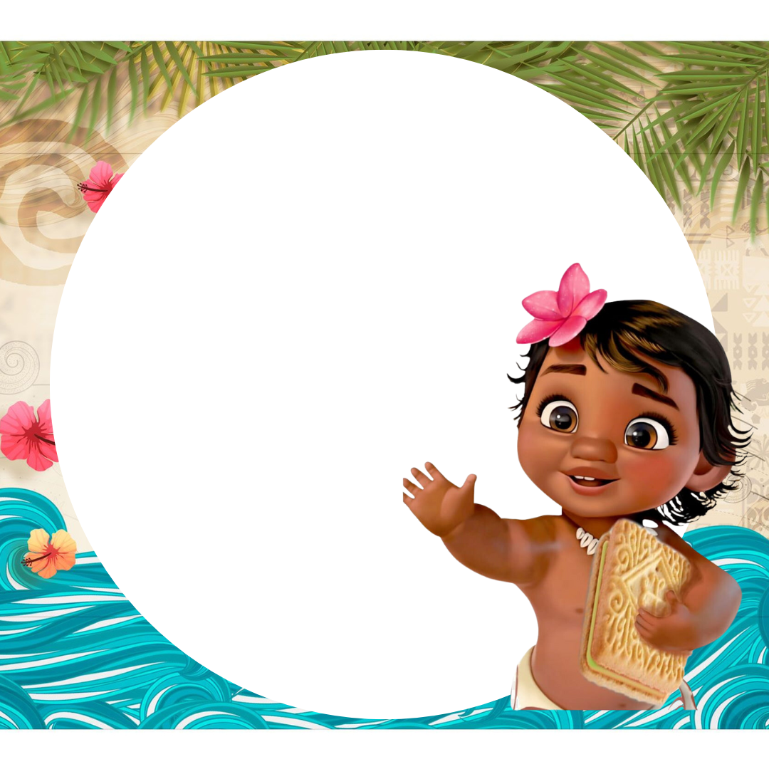 Convite Moana para enviar no WhatsApp - Bolo Guaraná