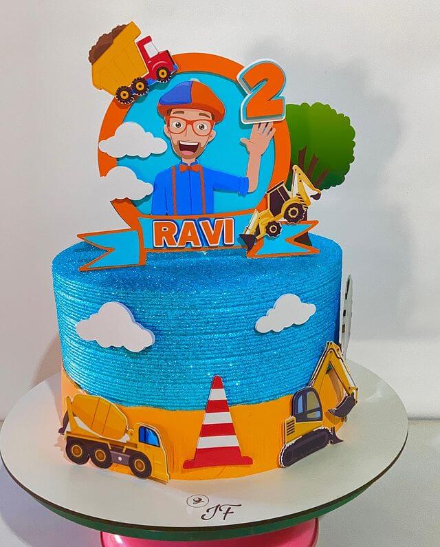 Bolo Blippi: ideias, dicas, tutoriais e mais - Bolo Guaraná