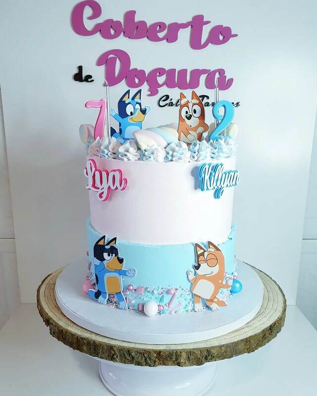Bolo Bluey: ideias deliciosas e divertidas - Bolo Bluey