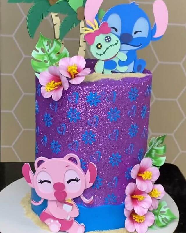 Bolo do Stitch: +70 ideias superfofas para sua festa - Bolo Guaraná