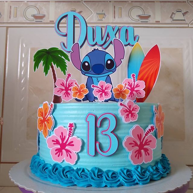 Bolo do Stitch: +70 ideias superfofas para sua festa - Bolo Guaraná