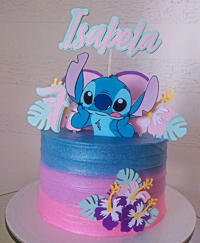 Bolo do Stitch: +70 ideias superfofas para sua festa - Bolo Guaraná