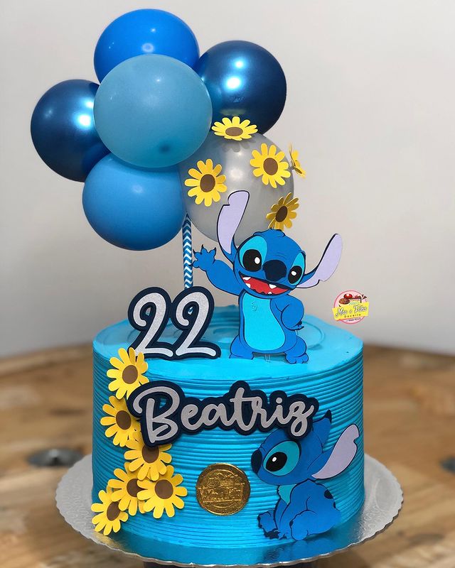 Bolo do Stitch: +70 ideias superfofas para sua festa - Bolo Guaraná