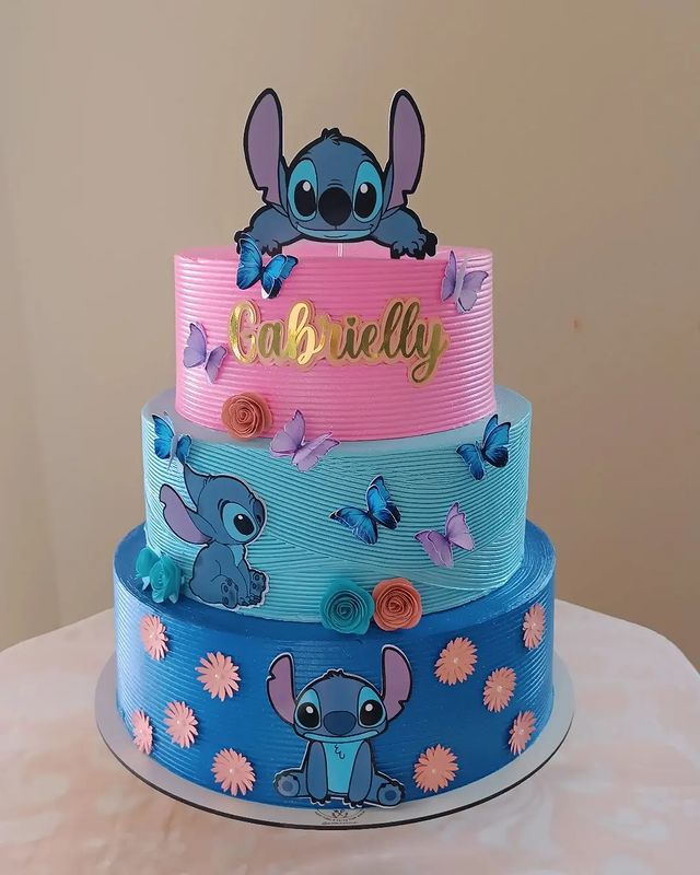 Bolo do Stitch: +70 ideias superfofas para sua festa - Bolo Guaraná