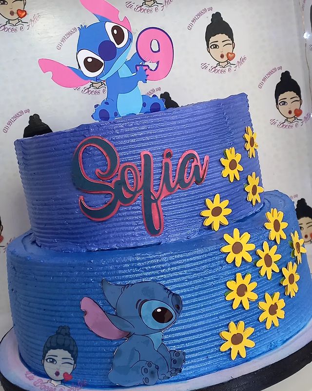 Bolo do Stitch: +70 ideias superfofas para sua festa - Bolo Guaraná