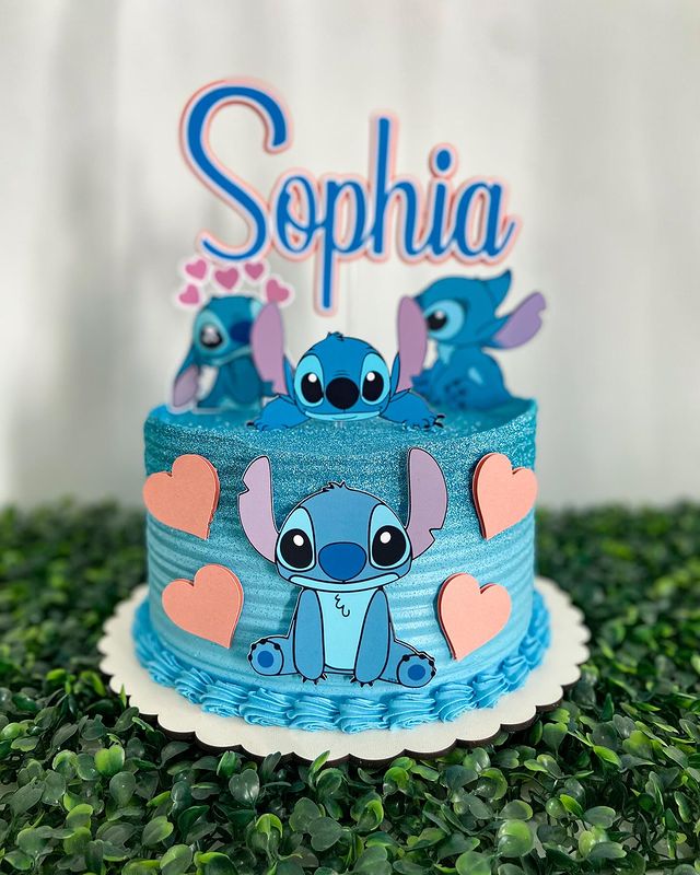 Bolo do Stitch: +70 ideias superfofas para sua festa - Bolo Guaraná