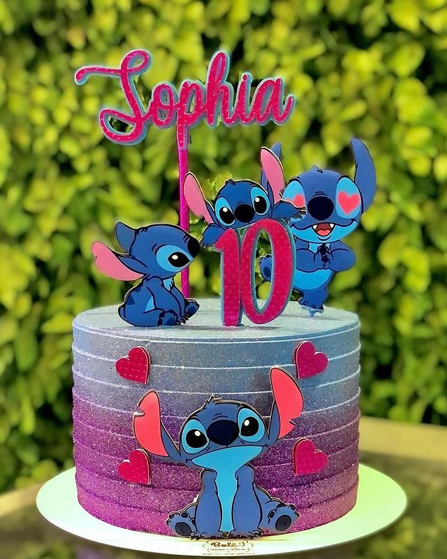 Bolo do Stitch: +70 ideias superfofas para sua festa - Bolo Guaraná