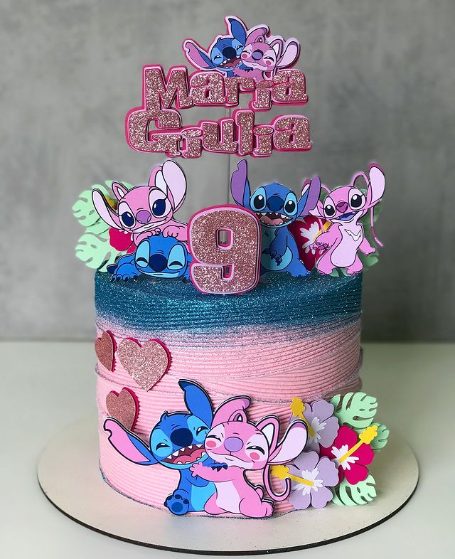 Bolo do Stitch: +70 ideias superfofas para sua festa - Bolo Guaraná