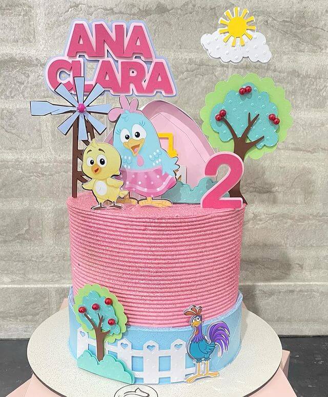 Bolo Galinha Pintadinha Rosa: +55 ideias e como criar