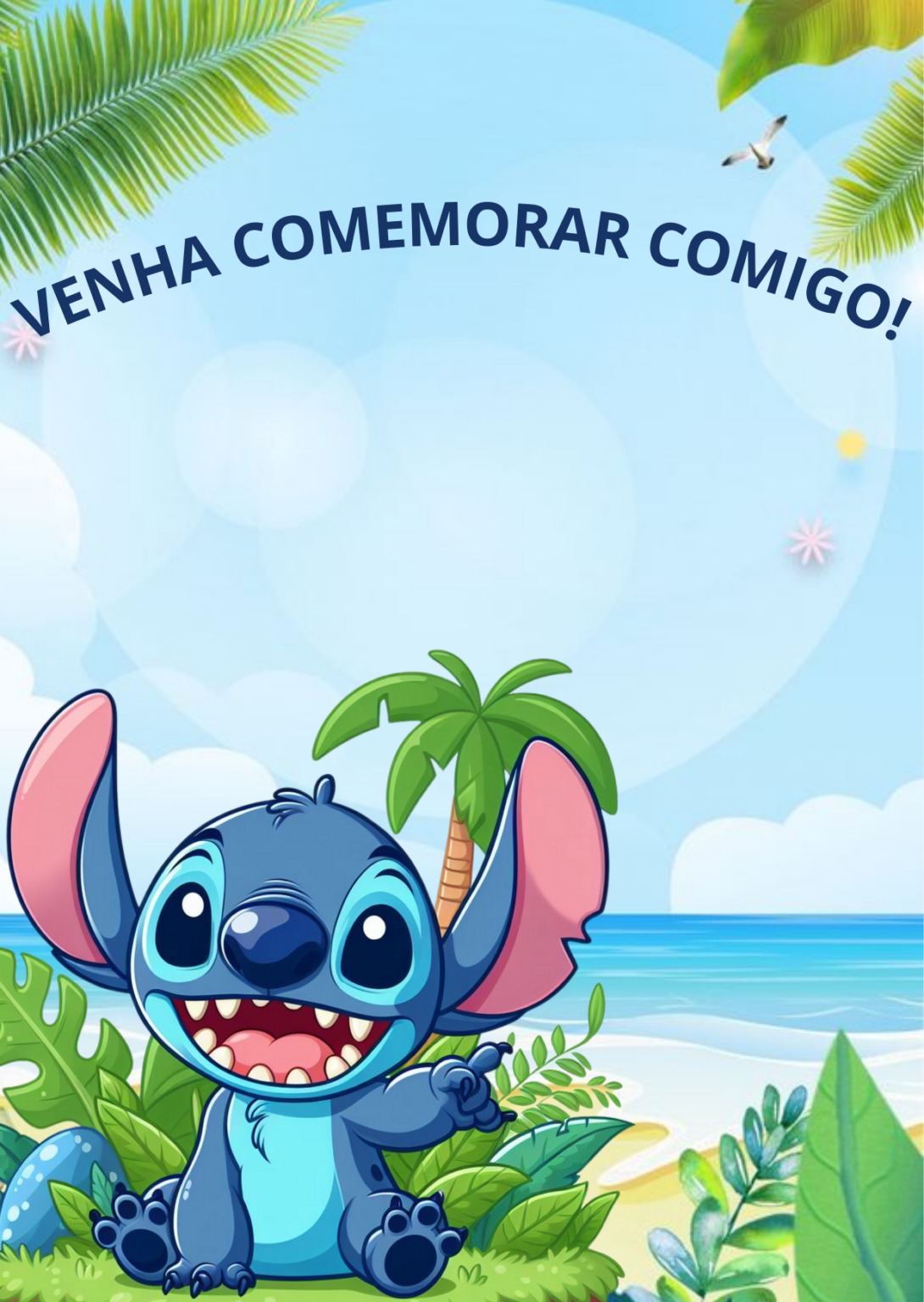 Convite Stitch Grátis: Modelos Editáveis para Baixar e Enviar