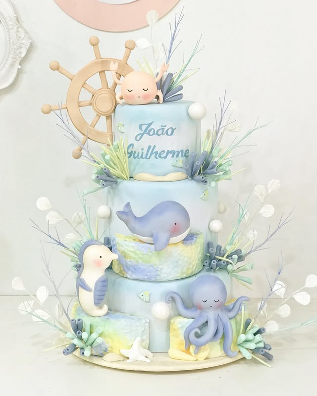 Bolo Fundo do Mar: +55 ideias e dicas para festa infantil