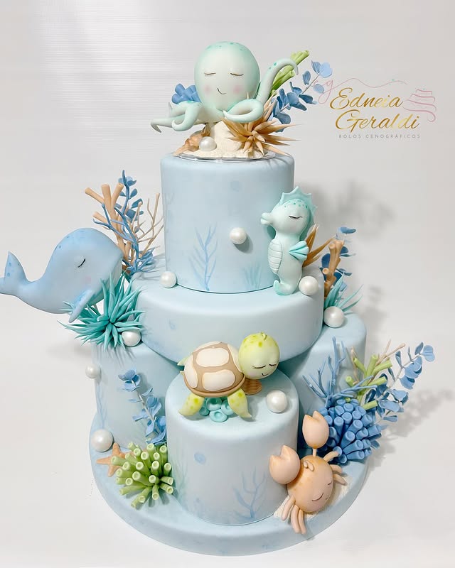 Bolo Fundo do Mar: +55 ideias e dicas para festa infantil