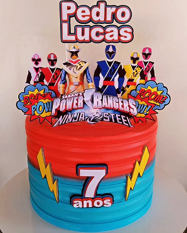 Bolo Power Rangers: +55 ideias para uma festa completa