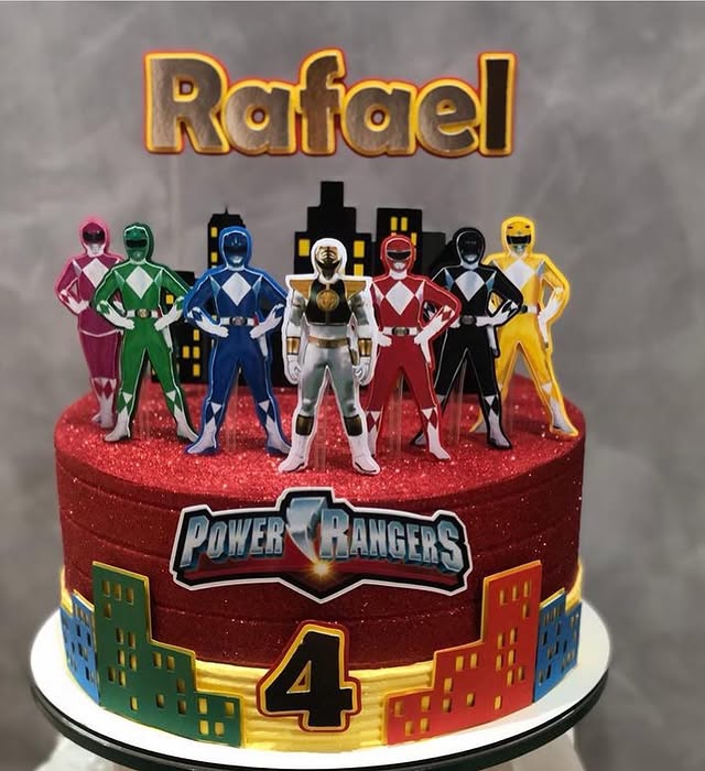 Bolo Power Rangers: +55 ideias para uma festa completa