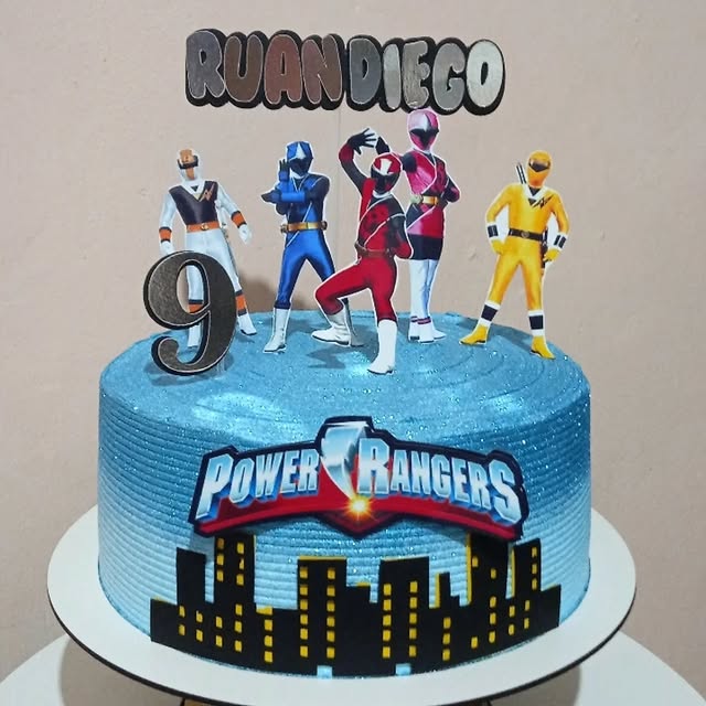 Bolo Power Rangers: +55 ideias para uma festa completa