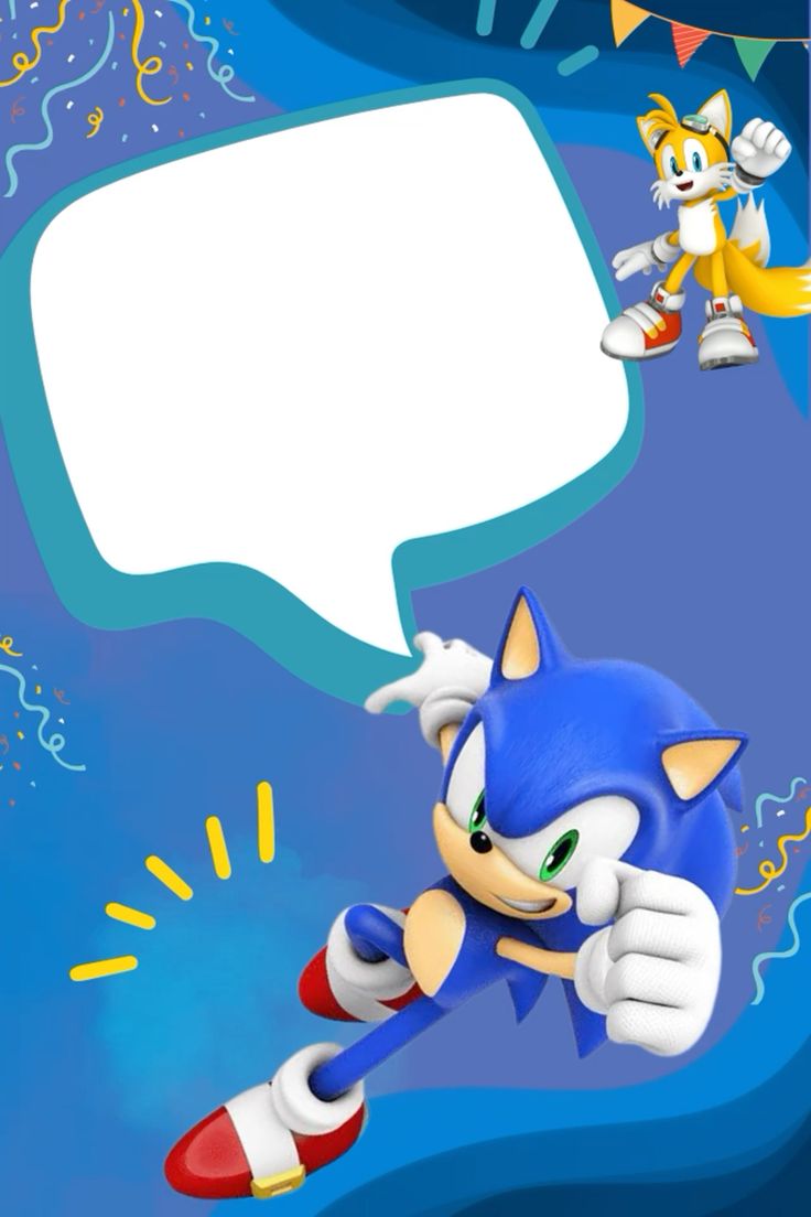 Convite do Sonic: arquivos grátis para editar e enviar no WhatsApp