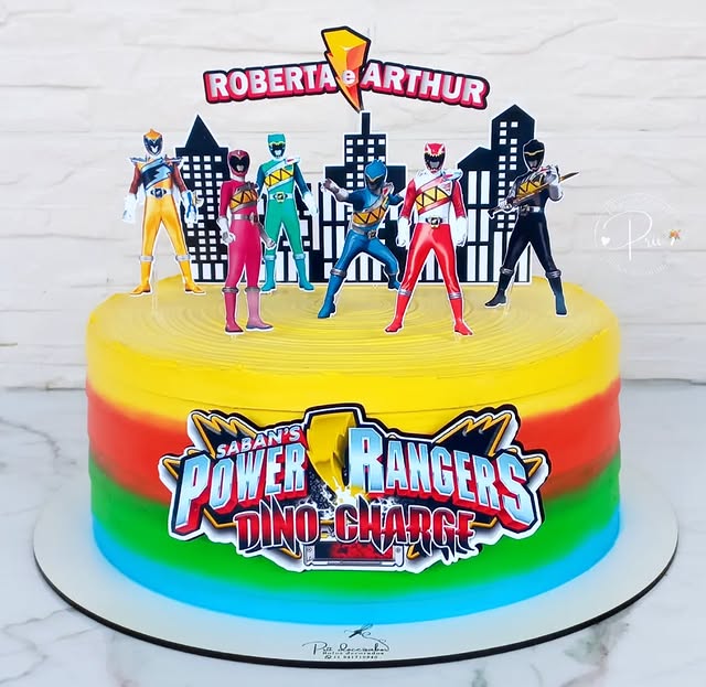 Bolo Power Rangers: +55 ideias para uma festa completa
