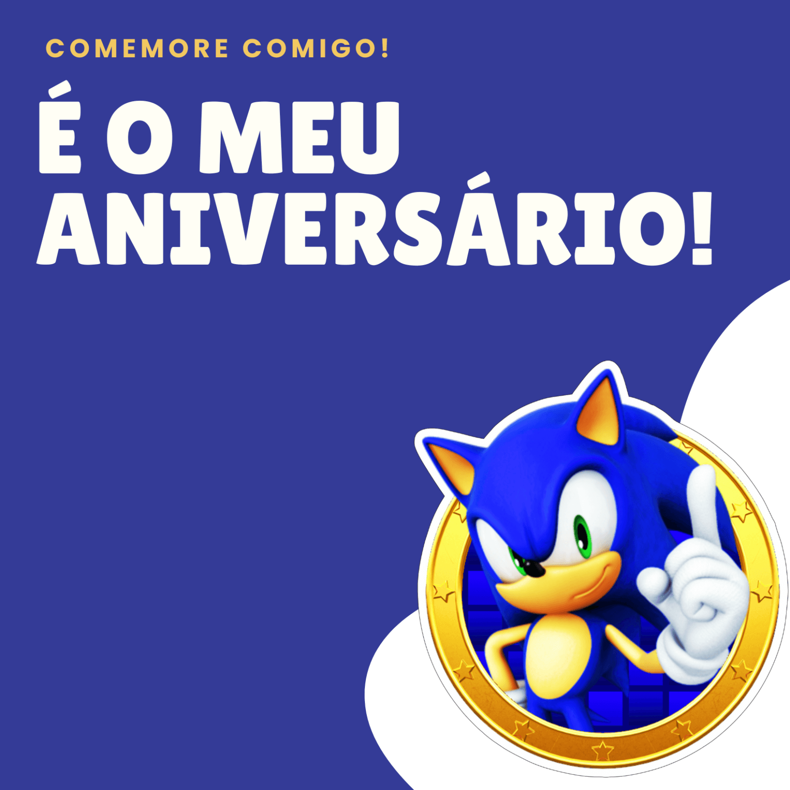 Convite do Sonic: arquivos grátis para editar e enviar no WhatsApp
