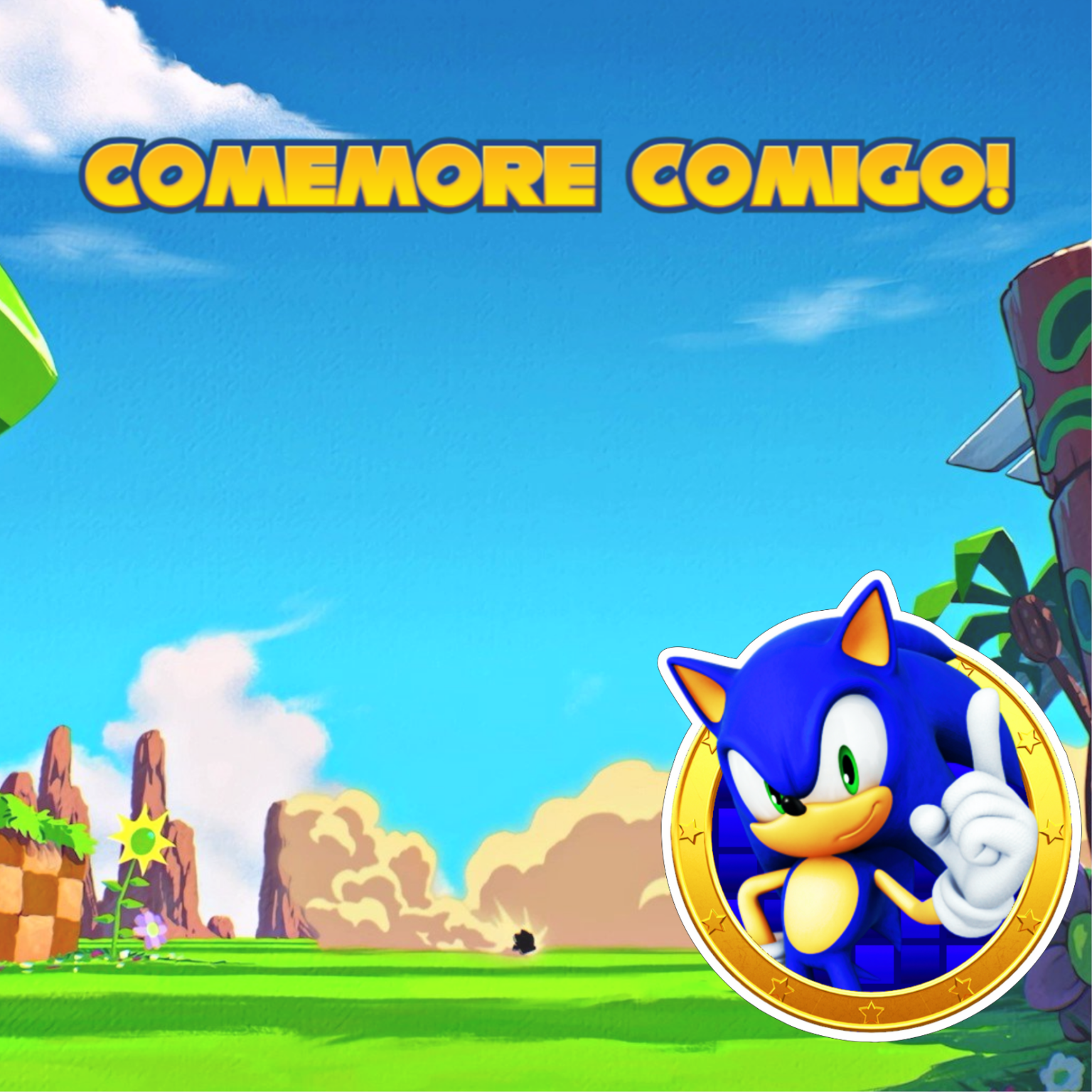 Convite do Sonic: arquivos grátis para editar e enviar no WhatsApp