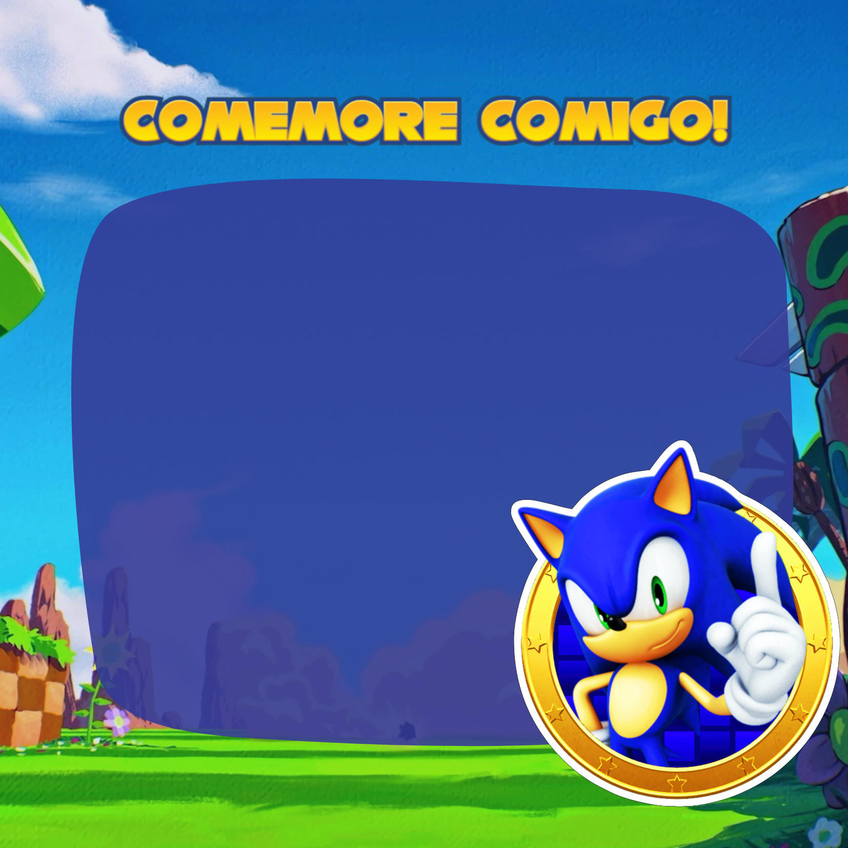 Convite do Sonic: arquivos grátis para editar e enviar no WhatsApp