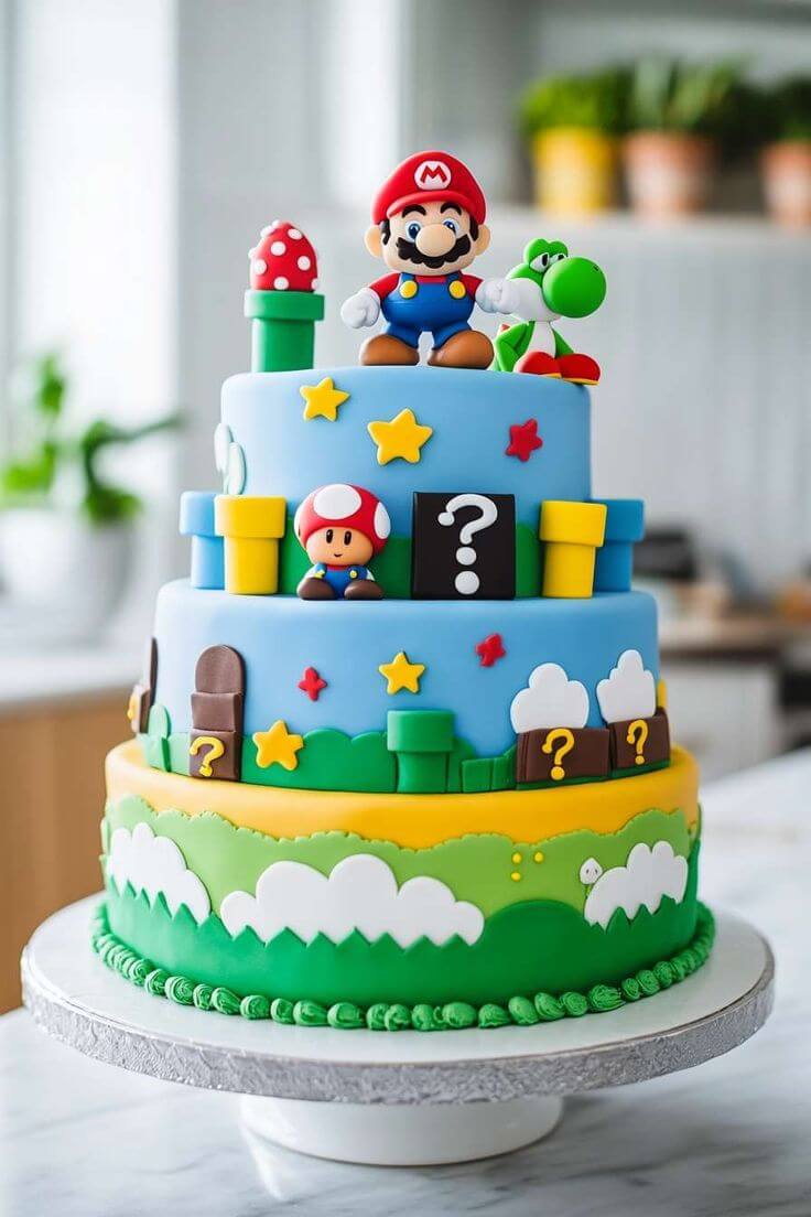 Bolo Super Mario: ideias e dicas para sua festa infantil